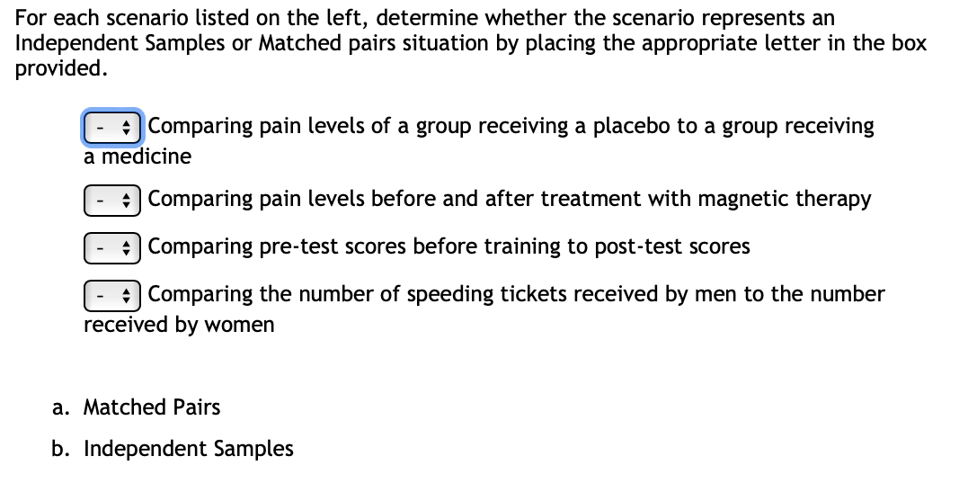 Solved For each scenario listed on the left, determine | Chegg.com