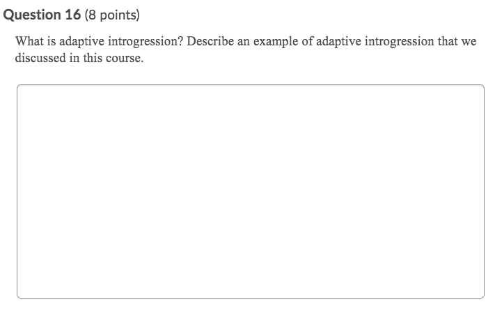 Solved Question 16 (8 points) What is adaptive | Chegg.com