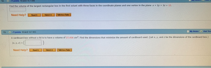 Solved Find the volume of the largest rectangular box in the | Chegg.com