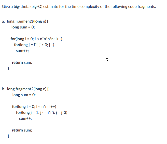 Solved Give a big-theta (big-Q) estimate for the time | Chegg.com