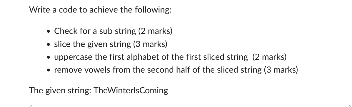 Solved Write a code to achieve the following: - Check for a | Chegg.com