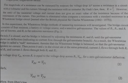 Solved Fig. 1 Slide-wire Wheatstone bridge, (a) Circuit | Chegg.com