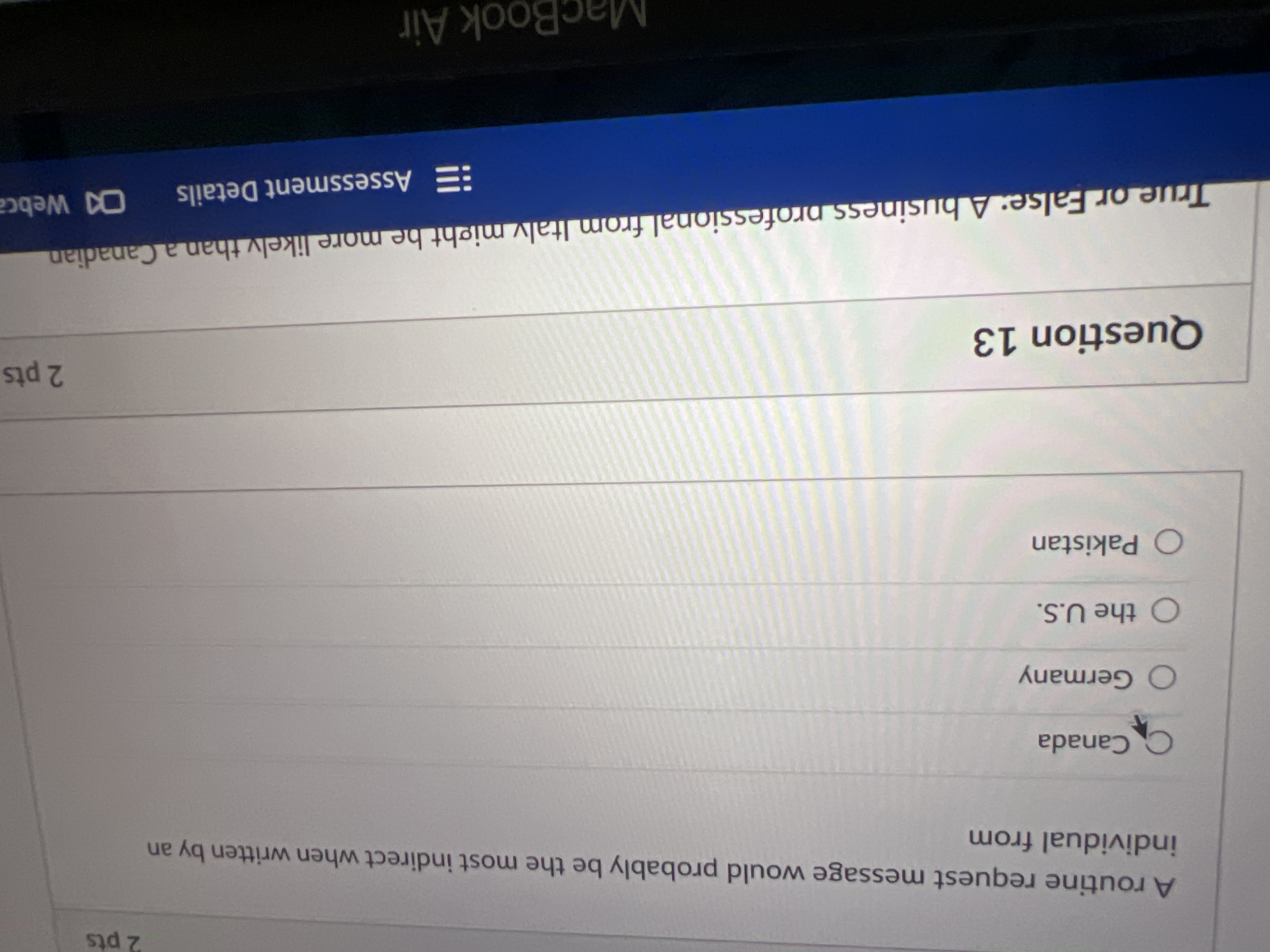 Solved A routine request message would probably be the most | Chegg.com