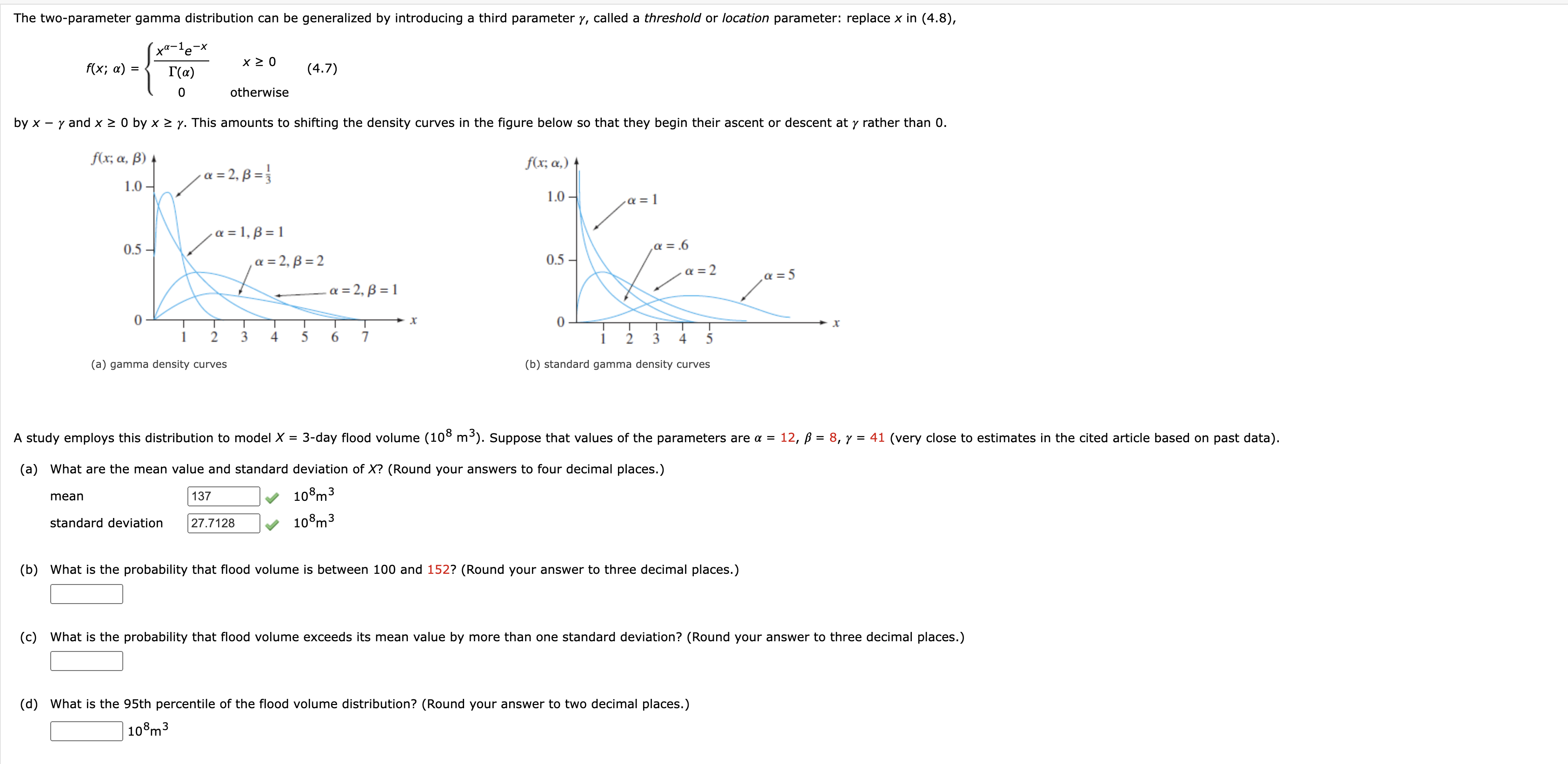 Solved The Two Parameter Gamma Distribution Can Be