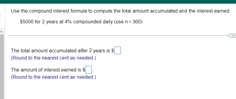 Solved Use the compound interest formula to compute the | Chegg.com