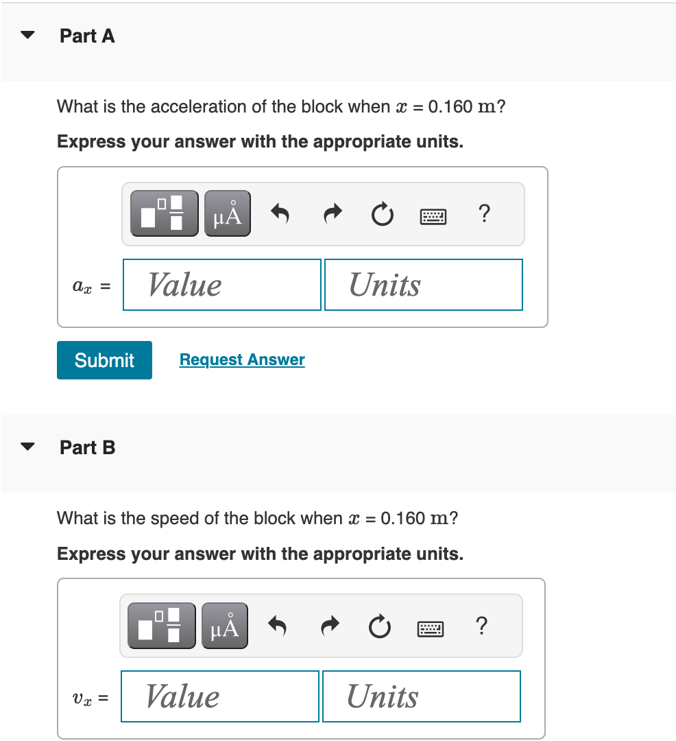 Solved A small block is attached to an ideal spring and is | Chegg.com
