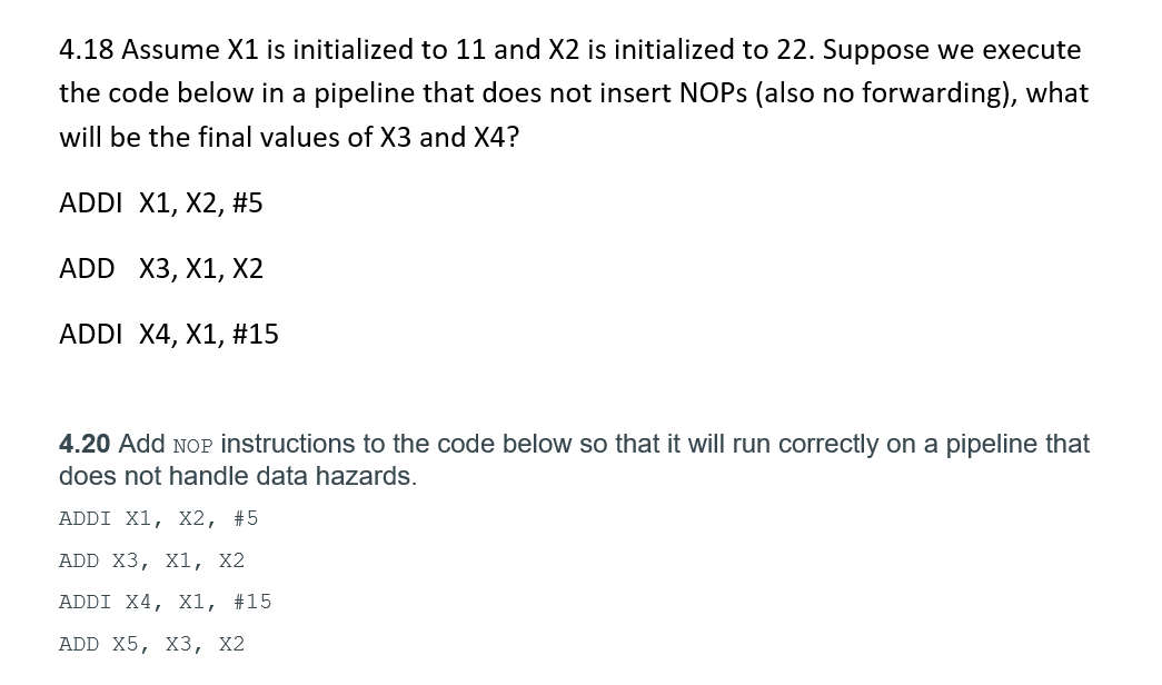 Solved 4.18 Assume X1 is initialized to 11 and X2 is | Chegg.com