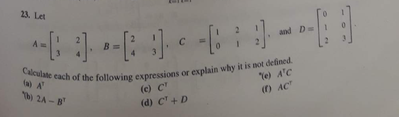 Solved Calculate each of the following expressions or | Chegg.com