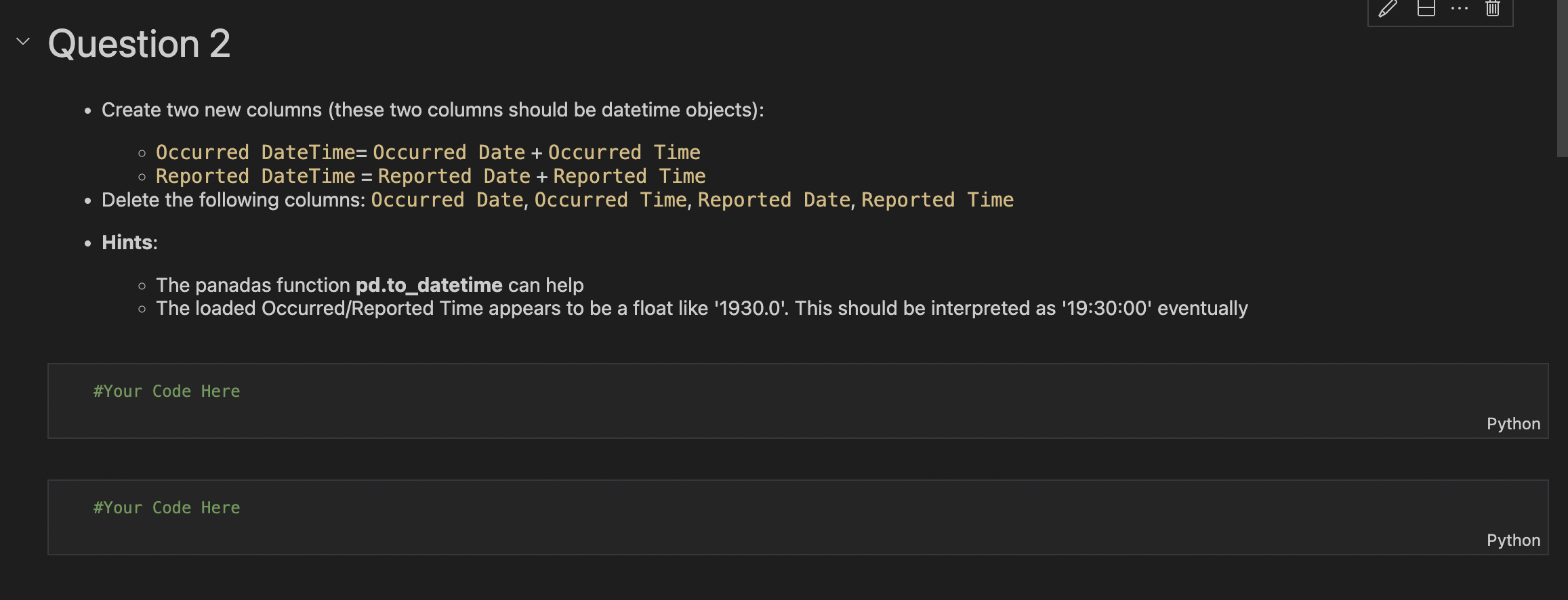 Solved Please answer all parts of the question in python. | Chegg.com
