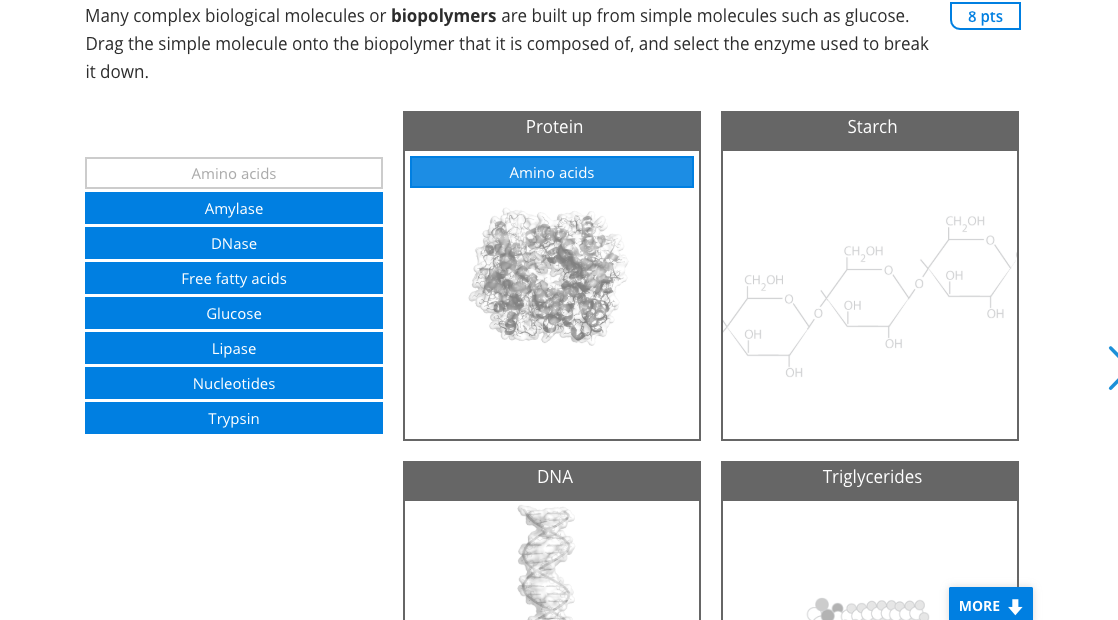 Solved (8 pts Many complex biological molecules or | Chegg.com
