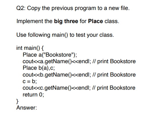 Solved A) Submit cpp file for each question with given main | Chegg.com