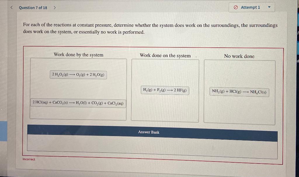 Solved For each of the reactions at constant pressure, | Chegg.com