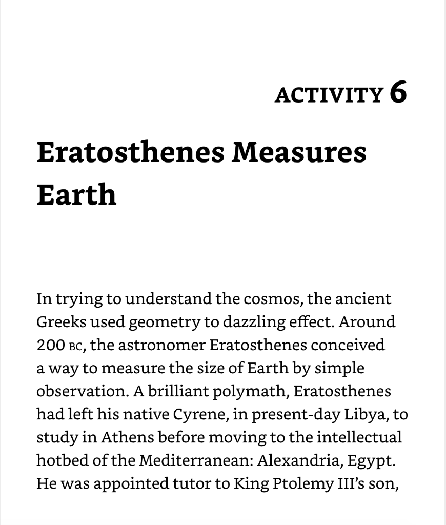 Solved ACTIVITY 6 Eratosthenes Measures Earth 200 BC, In | Chegg.com