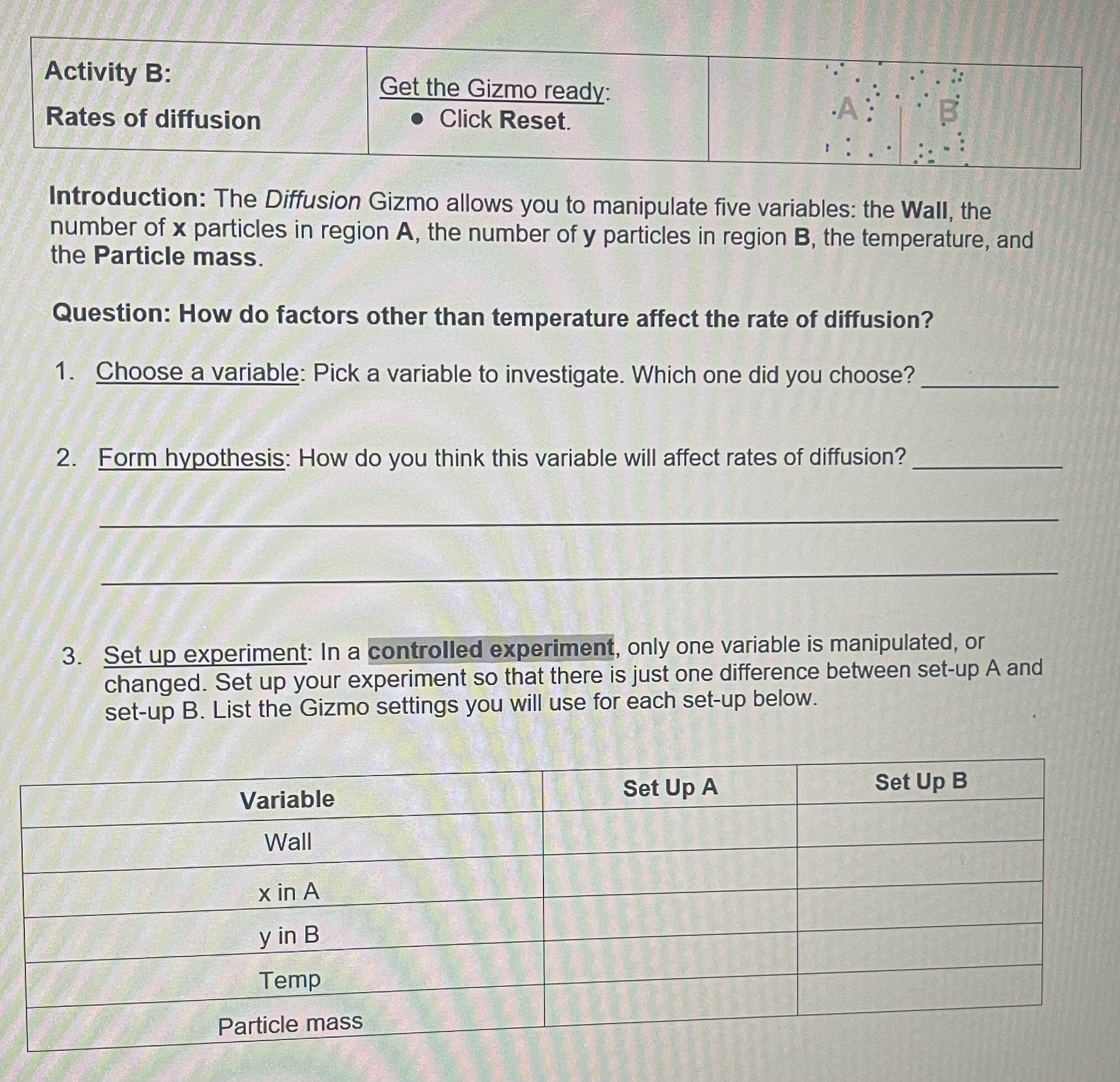 Learning Task 19-02 - Diffusion Many things will | Chegg.com