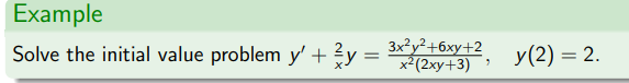 Solved Example Solve the initial value problem | Chegg.com