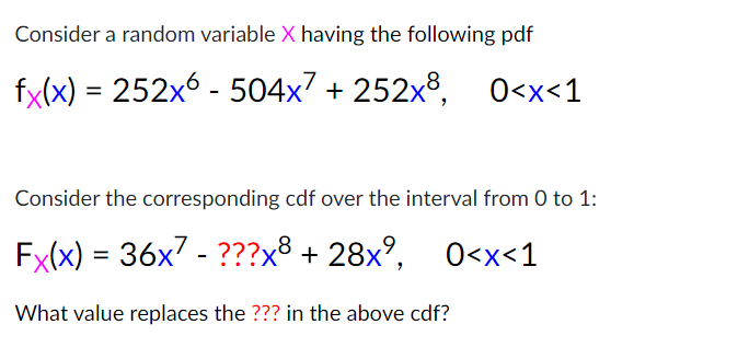 Solved Consider a random variable X having the following pdf | Chegg.com