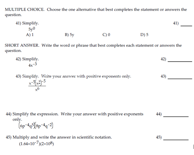 Solved MULTIPLE CHOICE. Choose the one alternative that best | Chegg.com