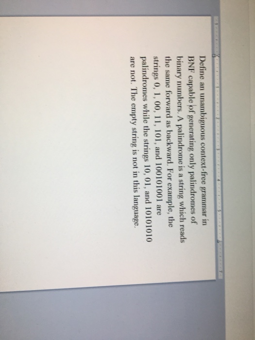 Solved Define an unambiguous context-free grammar in BNF | Chegg.com