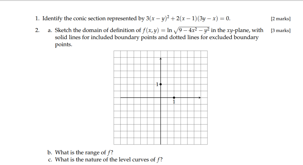 Solved 1. Identify the conic section represented by 3(x | Chegg.com