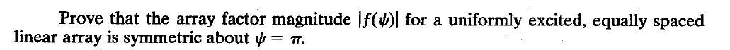 Solved Prove that the array factor magnitude if() for a | Chegg.com