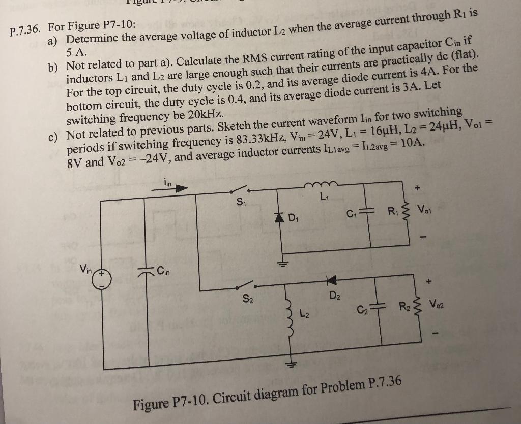 P.7.36. For Figure P7−10 : a) Determine the average | Chegg.com