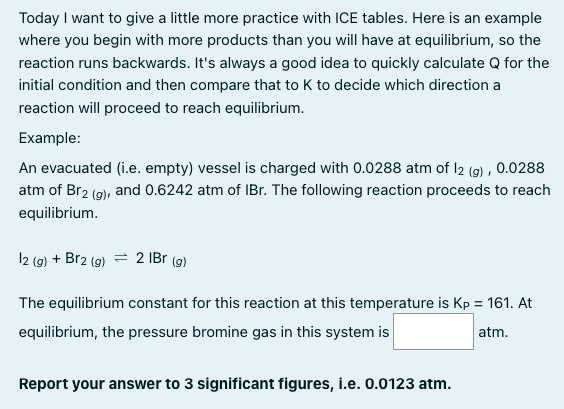Solved Today I want to give a little more practice with ICE | Chegg.com