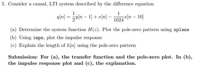 Solved Consider a causal, LTI system described by the | Chegg.com