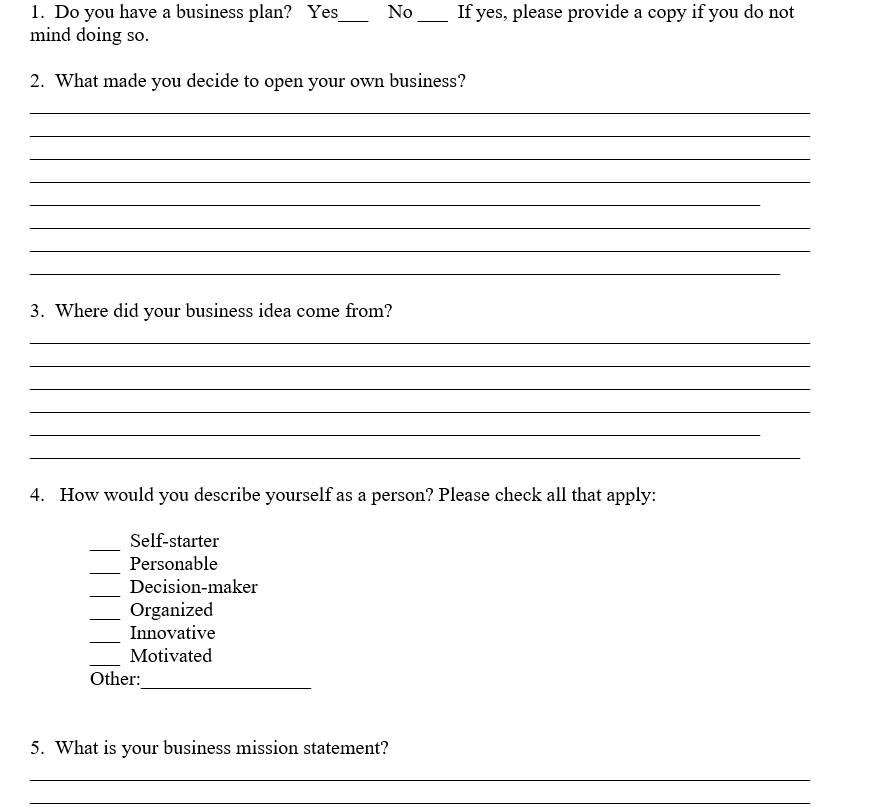 15. What type of business do you own? Please circle | Chegg.com