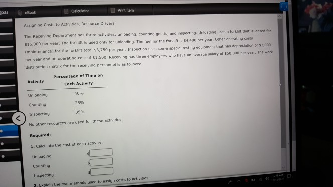 Solved pai Caluiator 目Print Item Assigning Costs to | Chegg.com