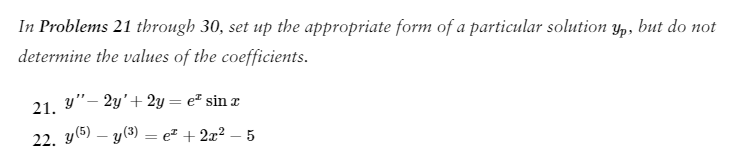 Solved In Problems 21 through 30, set up the appropriate | Chegg.com