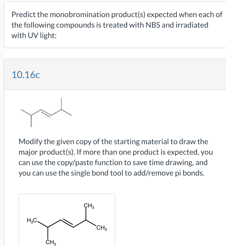 Solved Predict the monobromination product(s) expected when | Chegg.com