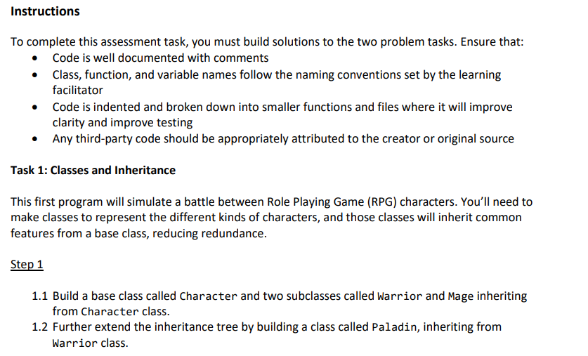 Solved Instructions To complete this assessment task, you | Chegg.com