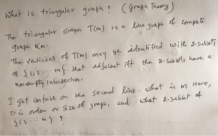 Solved What is triangular graph? (graph Theory) The | Chegg.com
