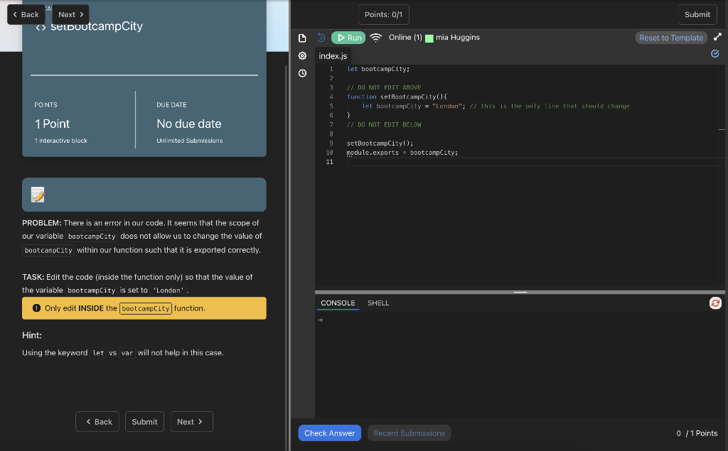 Solved Problem There Is An Error In Our Code It Seems That