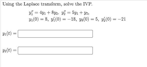 Solved Using the Laplace transform, solve the IVP. | Chegg.com