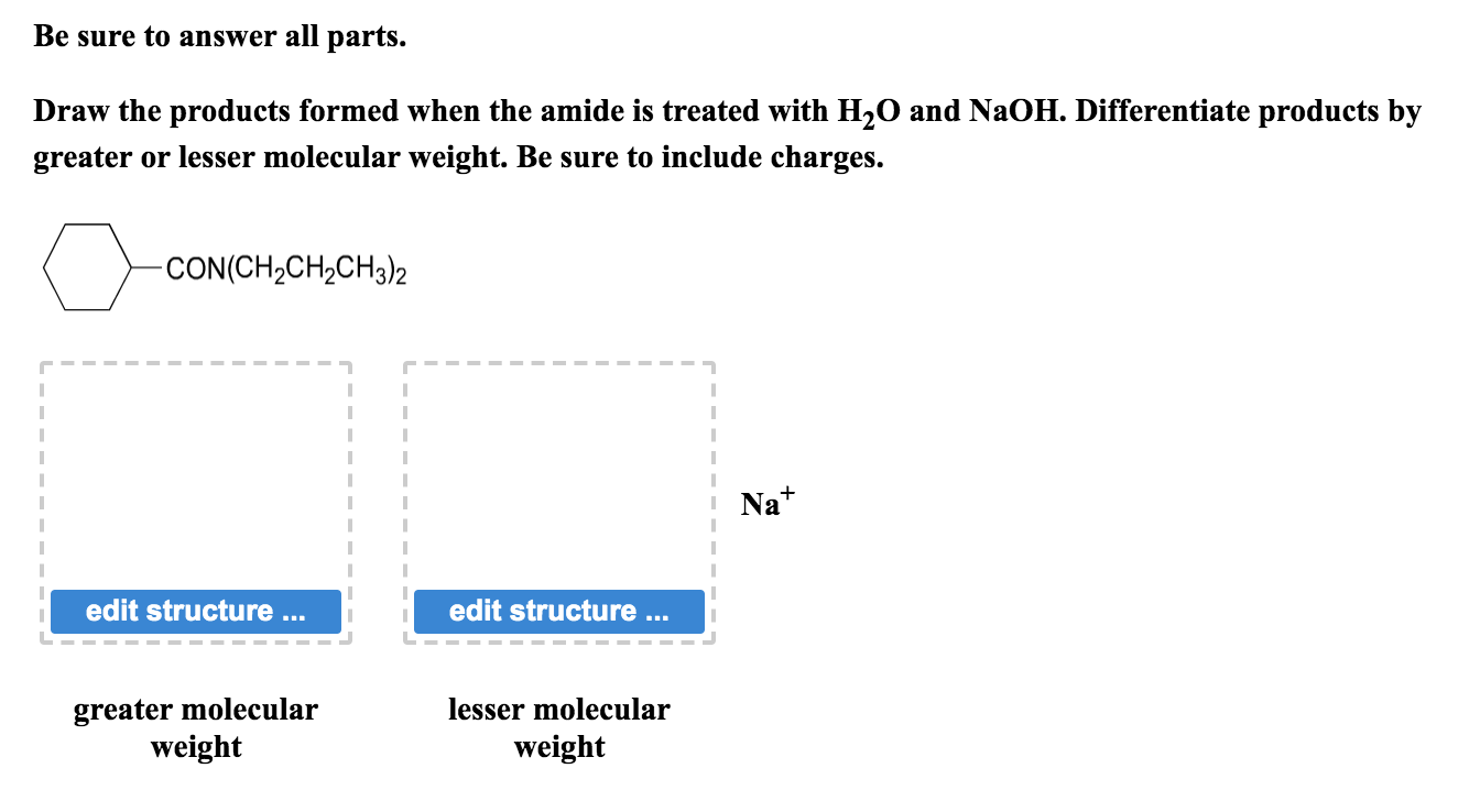 Solved Be sure to answer all parts. Draw the products formed | Chegg.com