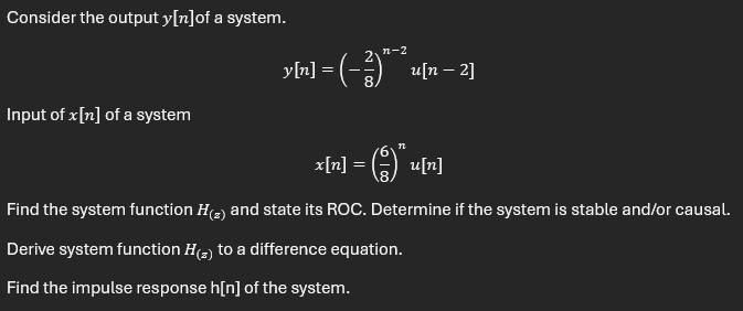 Solved Consider The Output Y N ﻿of A 5783