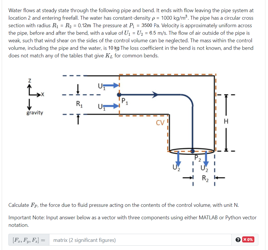 Water flows at steady state through the following | Chegg.com