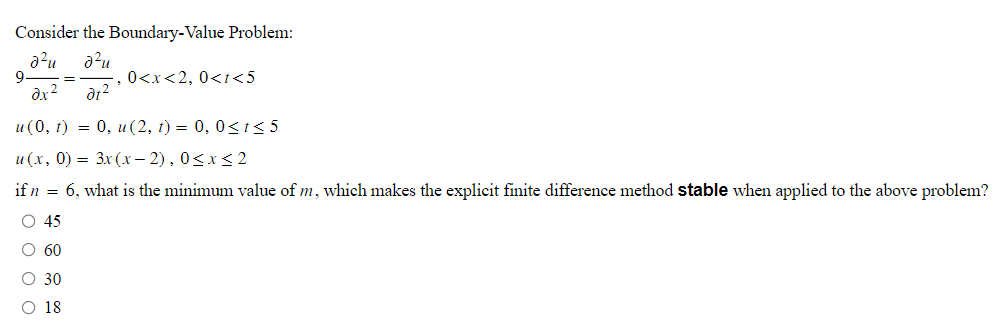 Solved Consider the Boundary-Value Problem: 9∂x2∂2u=∂t2∂2u,0 | Chegg.com