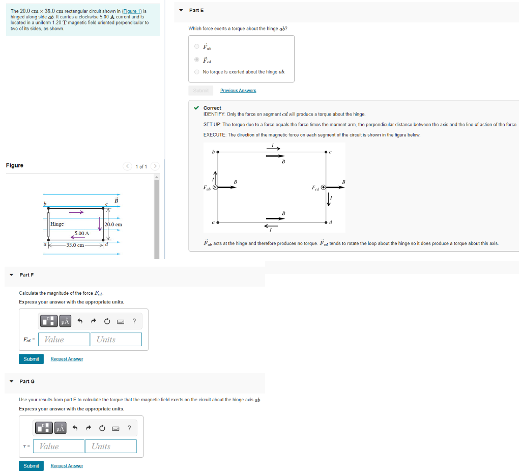 Solved The 20.0 cm×35.0 cm rectangular circuit shown in ( | Chegg.com