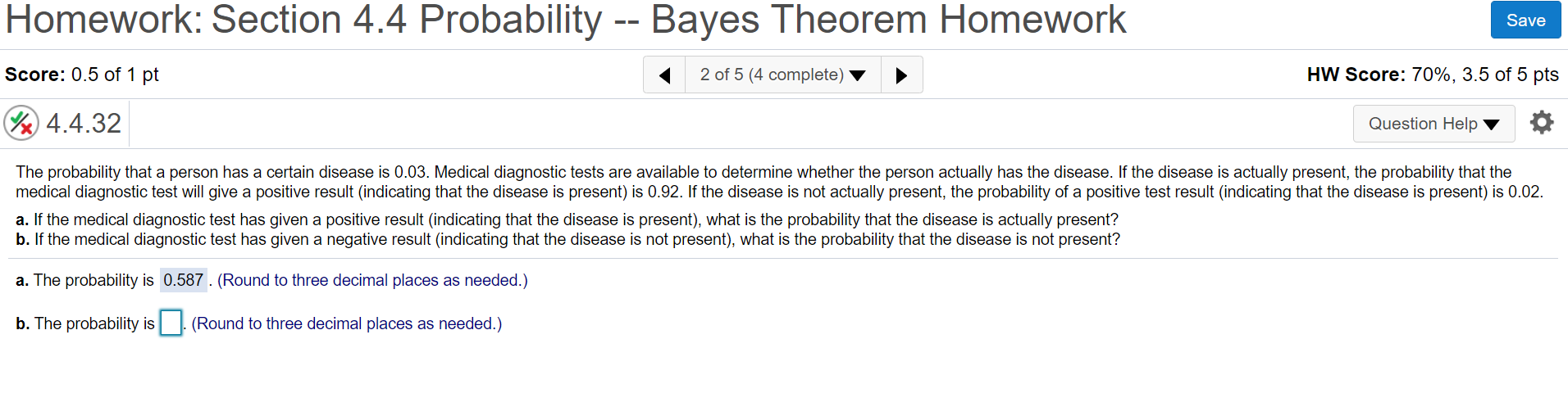 Solved Homework: Section 4.4 Probability -- Bayes Theorem | Chegg.com