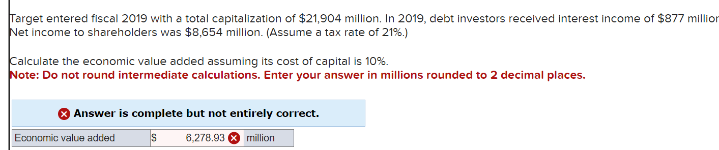 Solved Target entered fiscal 2019 with a total | Chegg.com