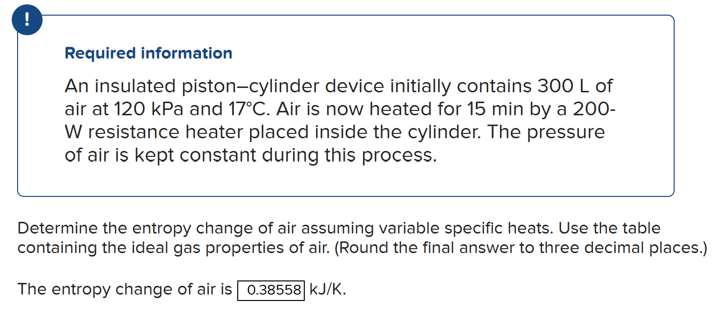 Solved Required information An insulated piston-cylinder | Chegg.com
