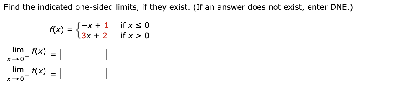 Solved Find the indicated one-sided limits, if they exist. | Chegg.com