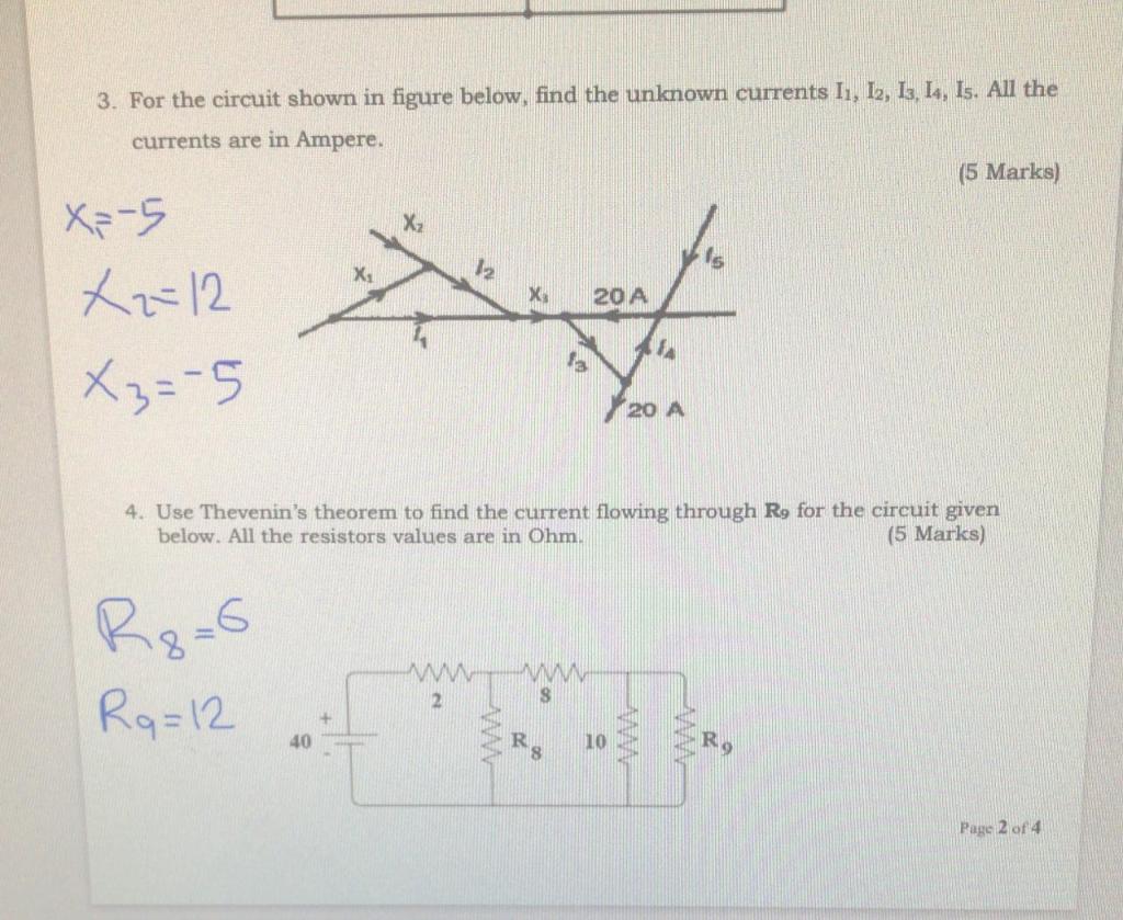 Solved 3. For the circuit shown in figure below, find the | Chegg.com