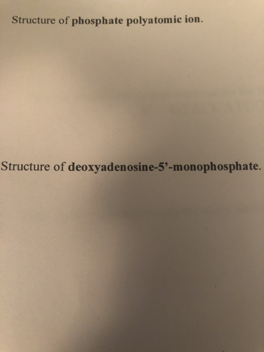 Solved Structure of phosphate polyatomic ion. Structure of | Chegg.com