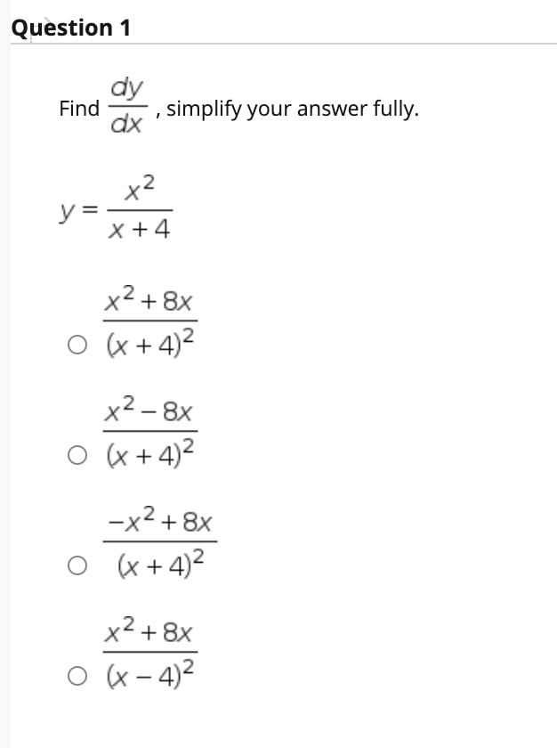 Solved Question 2 Find f'(x), simplify your answer fully. | Chegg.com