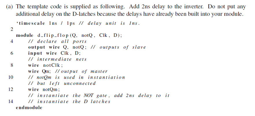 Solved With the D-latch module you just created, construct a | Chegg.com