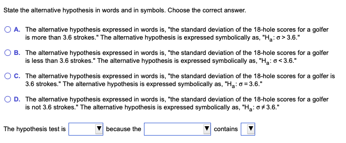 Solved State H0 and Ha in words and in symbols. Then | Chegg.com