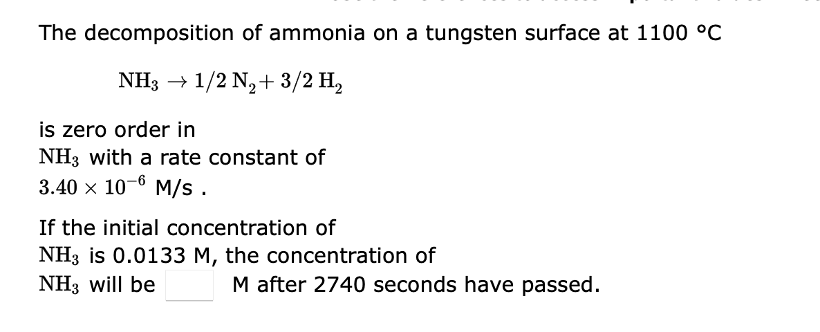 Solved The gas phase decomposition of nitrosyl chloride at | Chegg.com